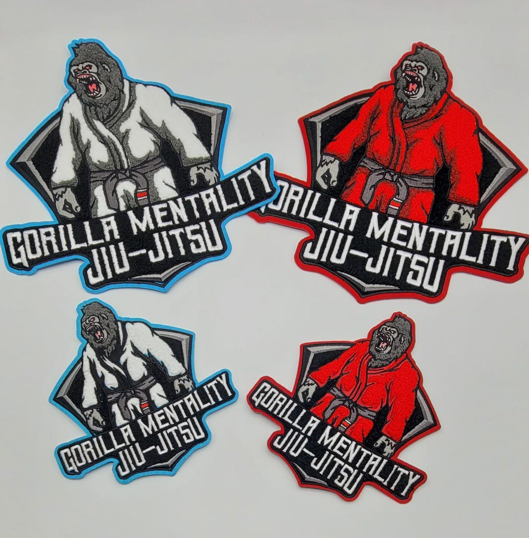 Gorilla Mentality Jiu-jitsu Embroidery Patches - Etsy