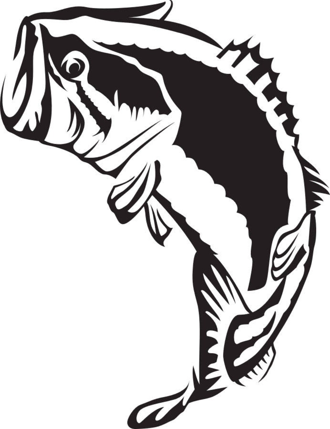 Big Mouth Bass SVG - Etsy