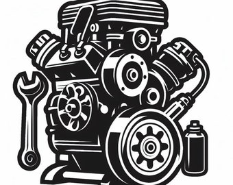 Turbo Svg, Turbo Power Svg, Turbo Charger Engine Car Svg, Turbo Charger ...