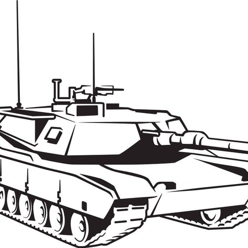 Abrams Tank Svg Eps Dxf Png Jpg. M1 Abrams Armor Vehicle - Etsy