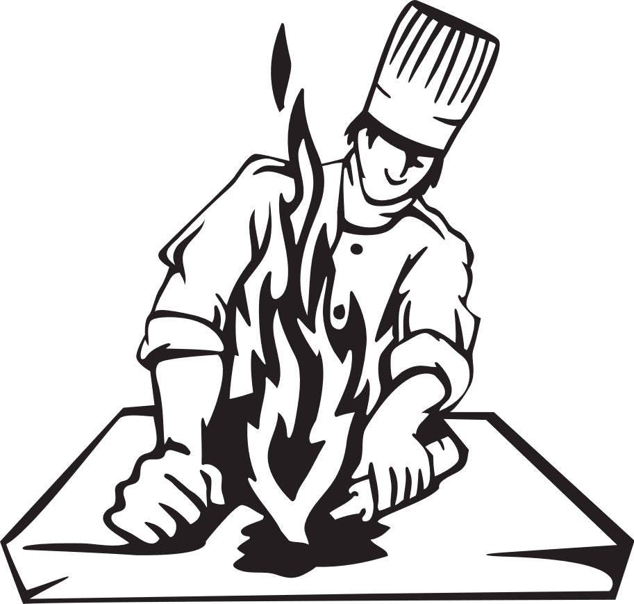 HIBACHI CHEF SVG - Etsy
