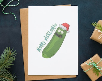 Holiday & Seasonal Cards pickle Rick funny Christmas card Morty ...