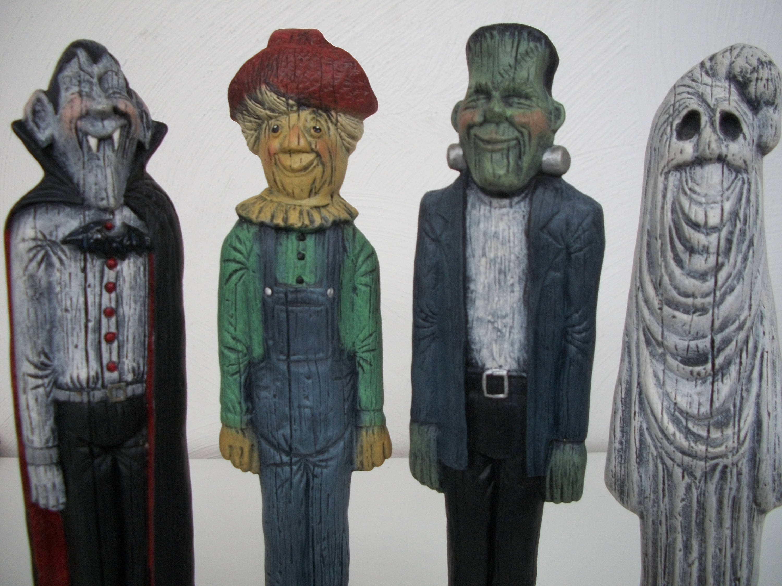 Ceramic Halloween Vampire,frankenstein,ghost,scarecrow Halloween ...