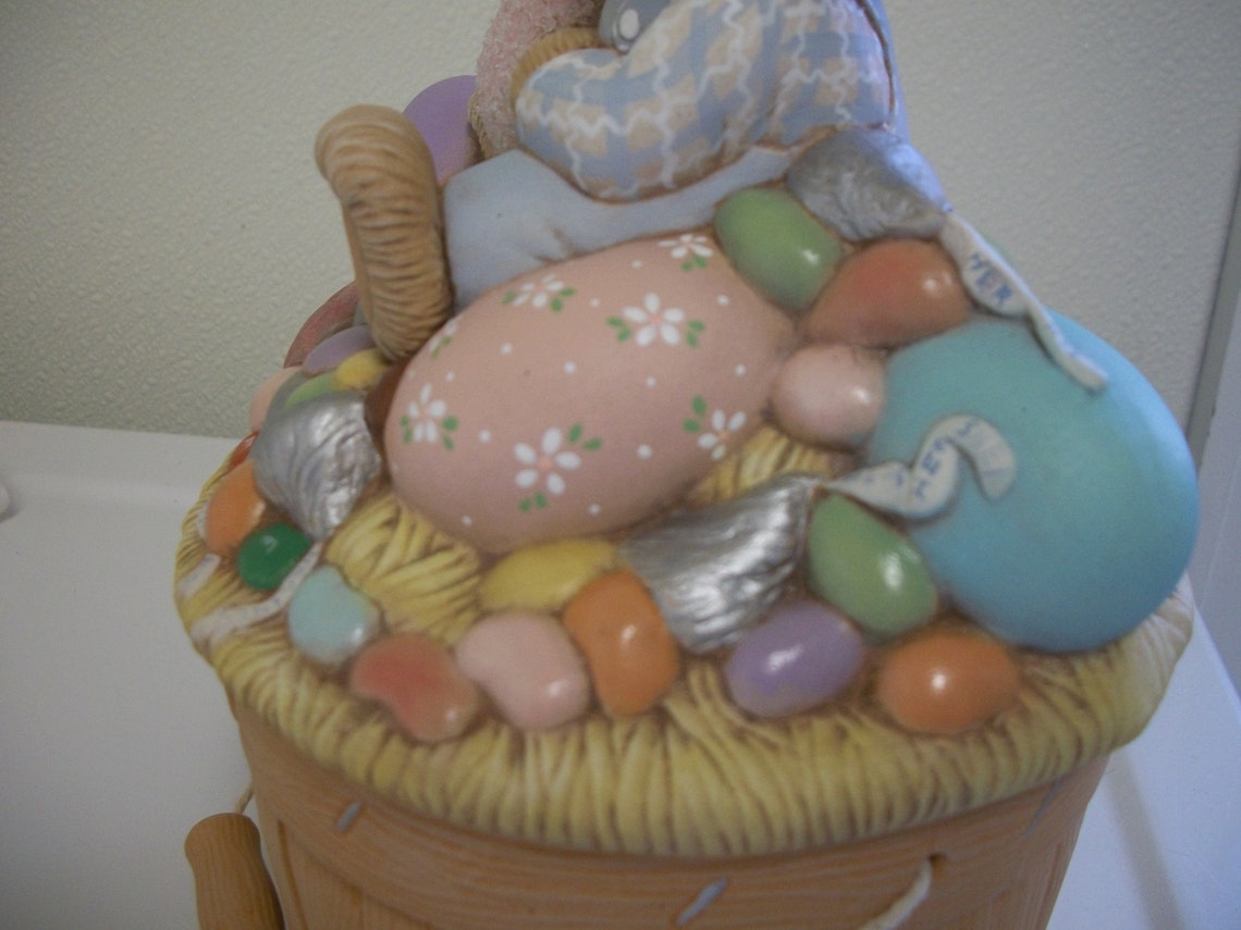 Ceramic Easter Bunny Basket Ceramic Easter Decoration - Etsy