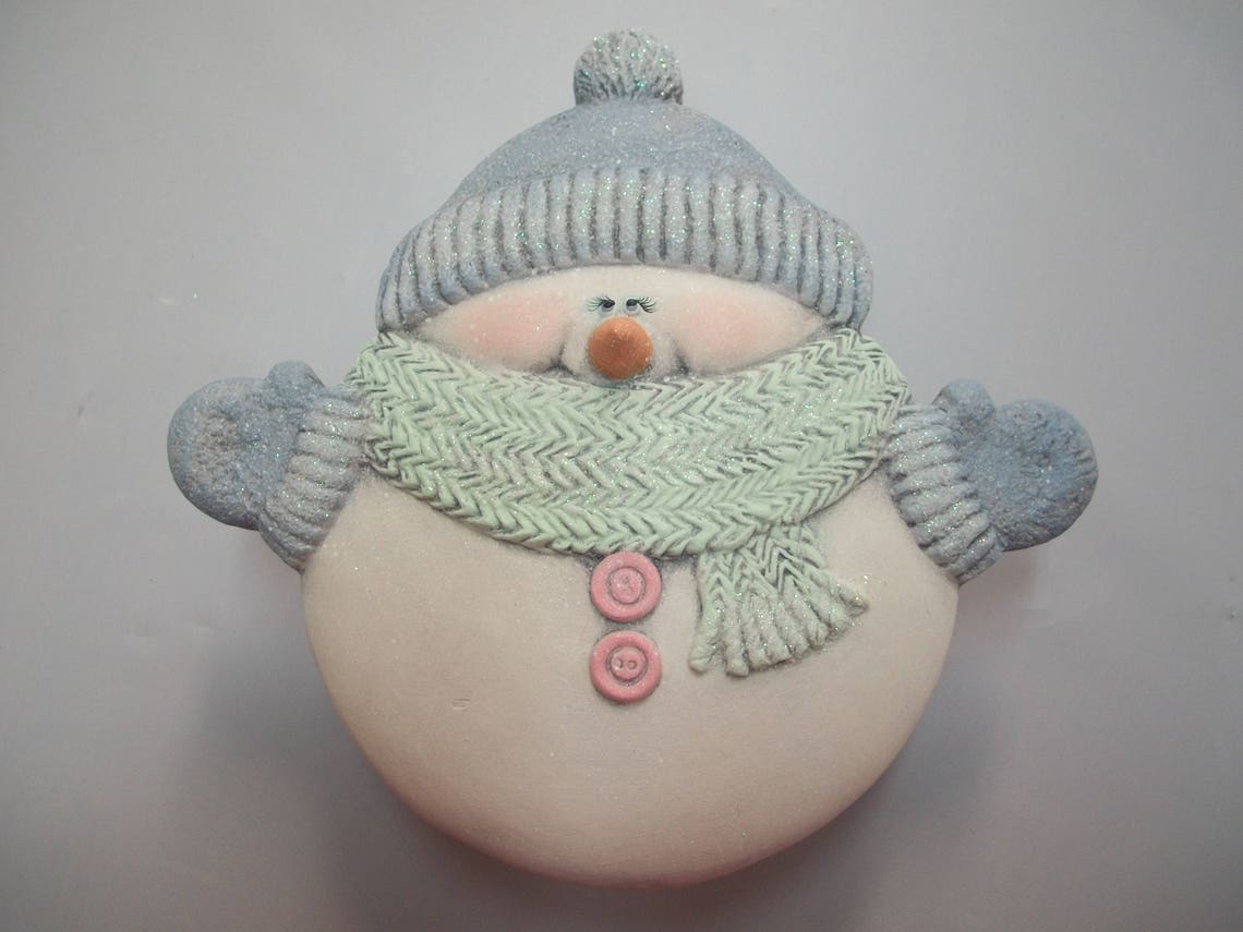 Ceramic Snowman Trinket Box Christmas Decoration | Etsy