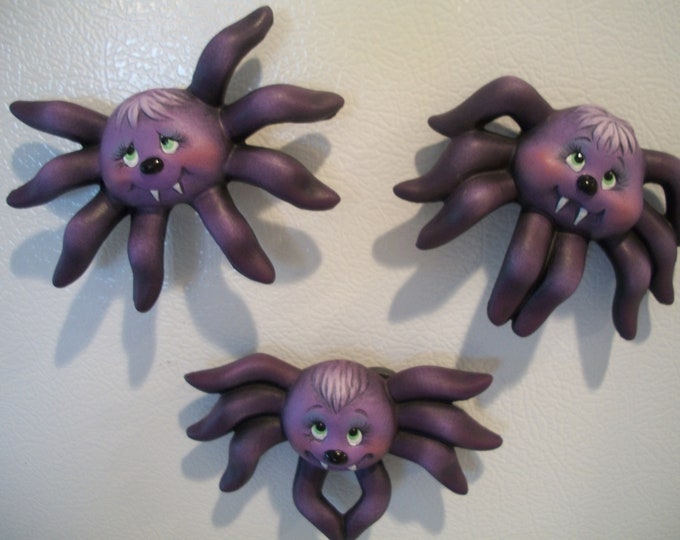Ceramic Spider Magnets, Halloween Decoration Set of 3 - Etsy