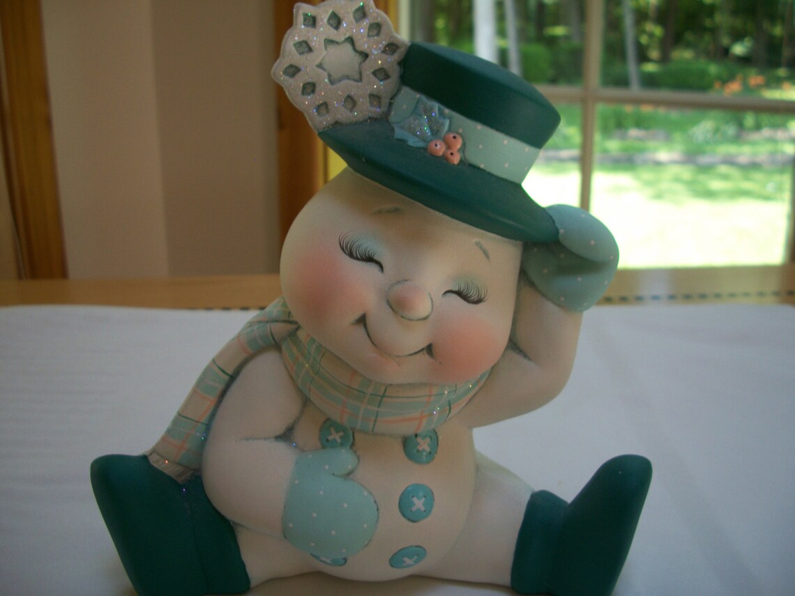 Ceramic Christmas Snowman,snowflake Christmas Decoration - Etsy