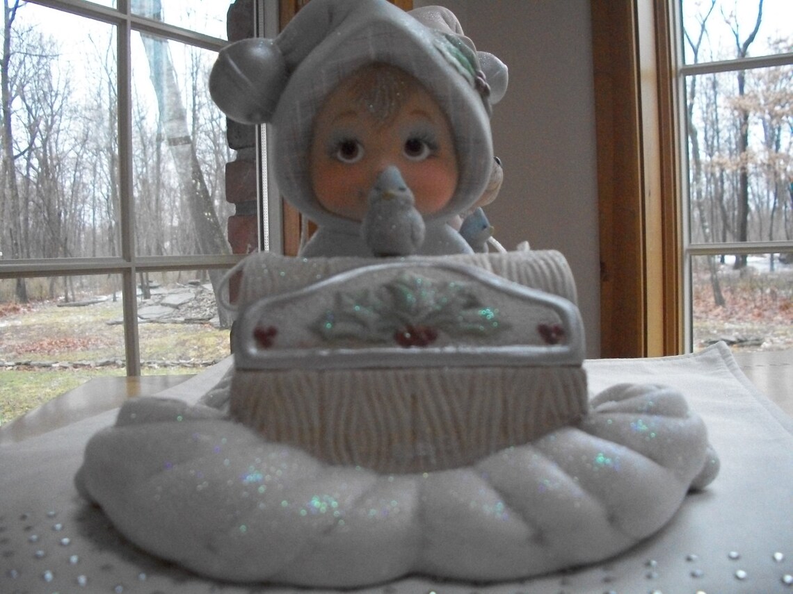 Ceramic Christmas Decoration Snow Tots and Puppy Tobogganing - Etsy