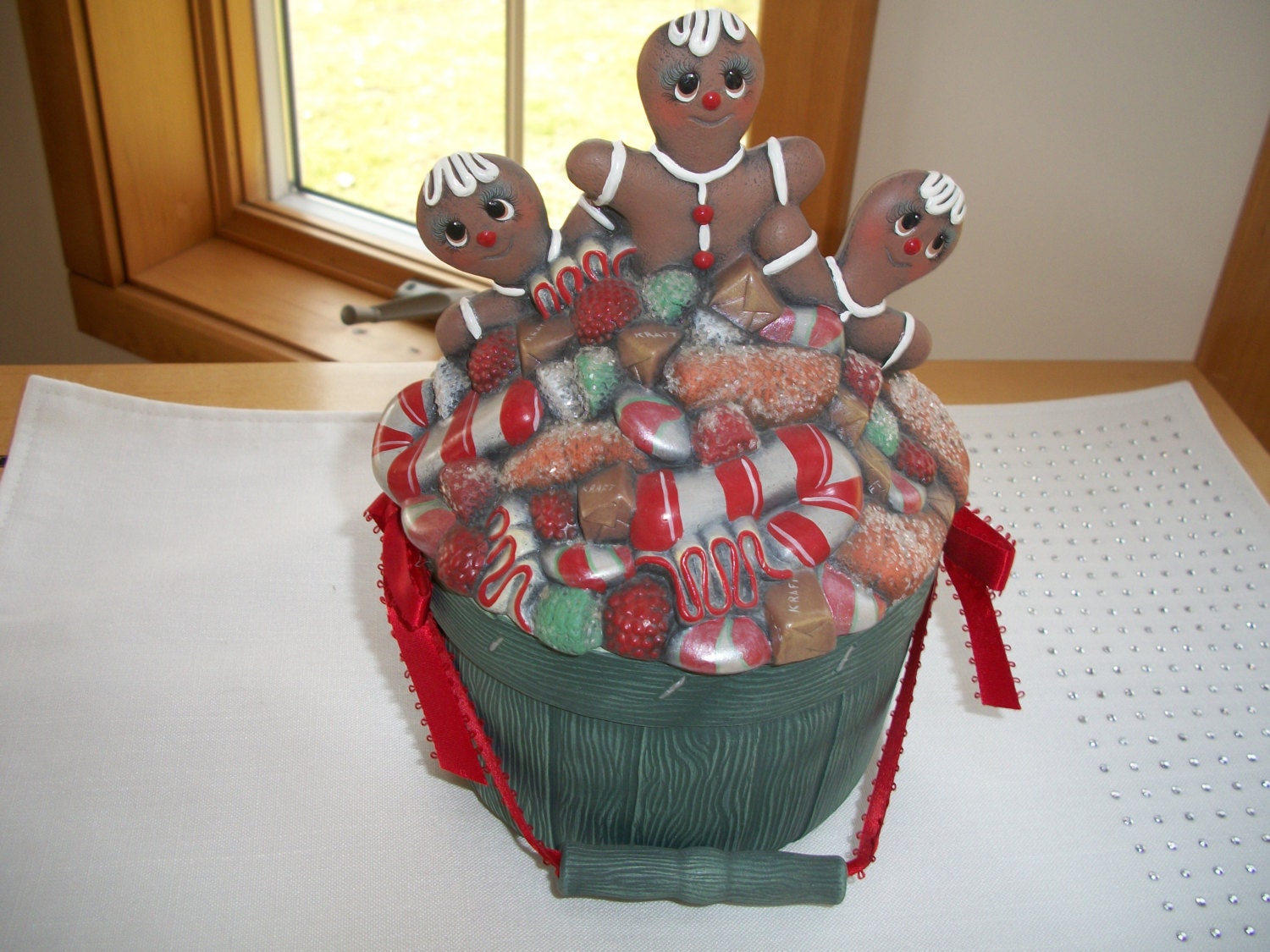 Ceramic Christmas Gingerbread Man, Christmas,candy Basket - Etsy