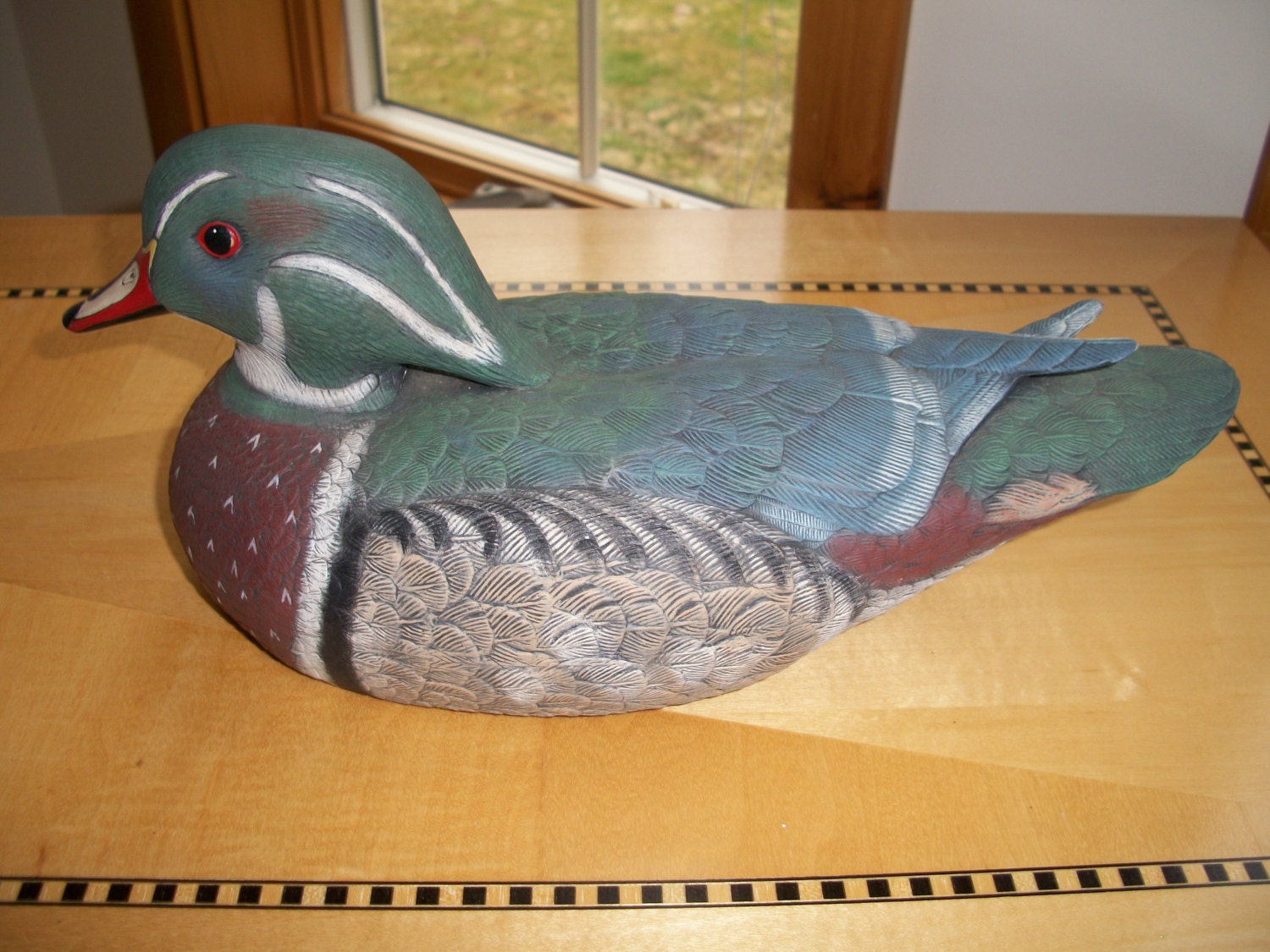 Ceramic Duck Decoy Set of Two Wood Duck Ceramic | Etsy