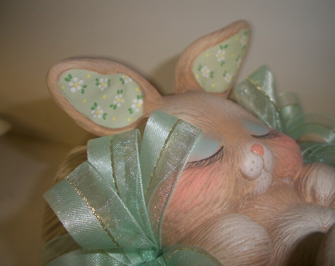 Ceramic Easter Bunny Basket,trinket Box,candy Dish Easter Decoration ...