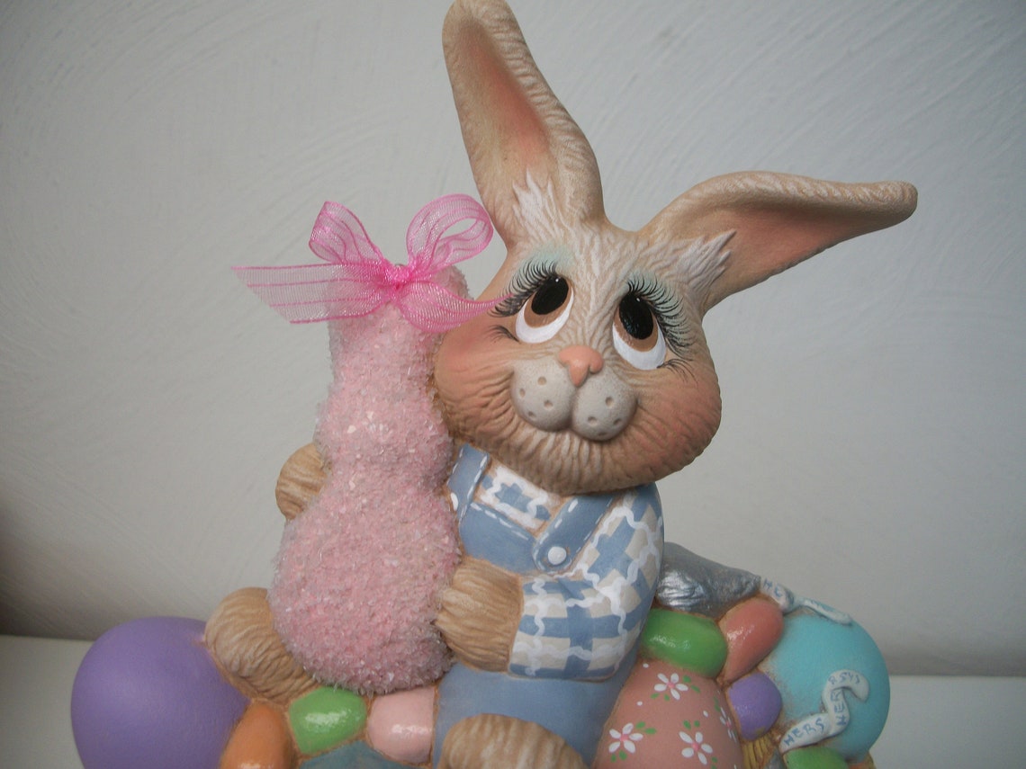 Ceramic Easter Bunny Basket Ceramic Easter Decoration - Etsy