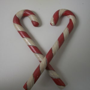 Ceramic Christmas Decorative Candy Canes - Etsy