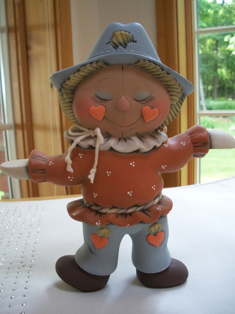 Halloween Ceramic Fall Two Sided Scarecrow - Etsy
