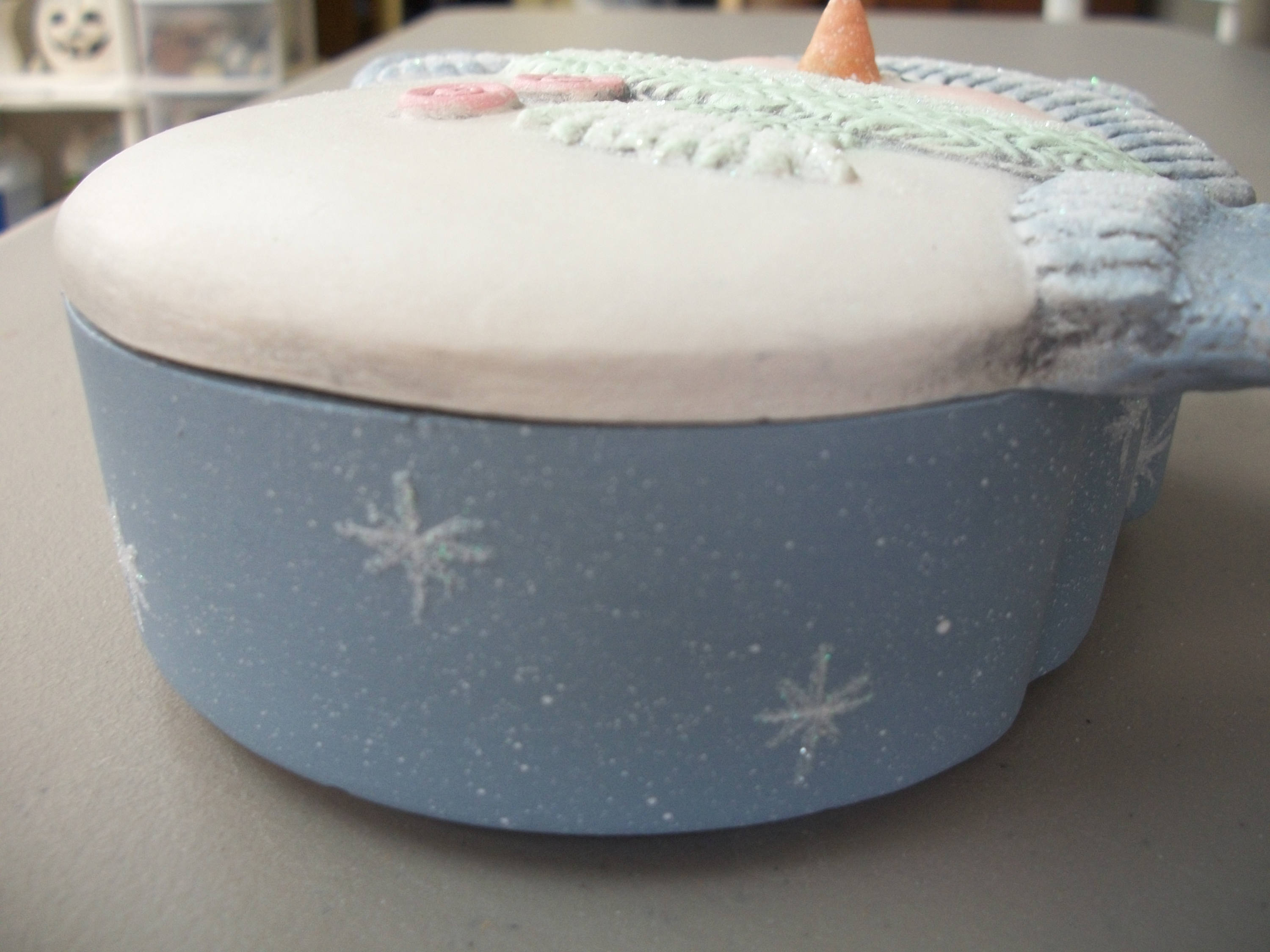 Ceramic Snowman Trinket Box Christmas Decoration Candy Dish - Etsy