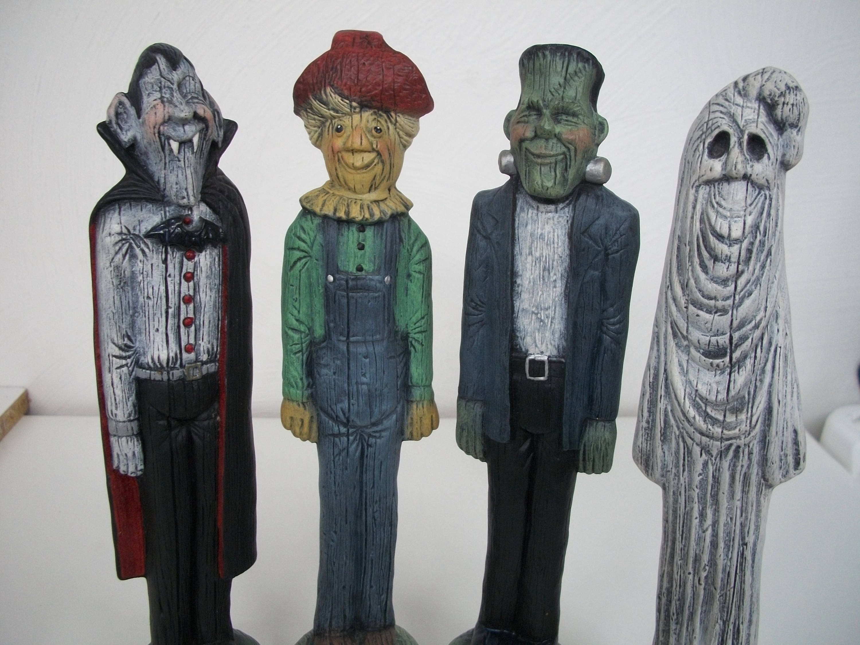 Ceramic Halloween Vampire,frankenstein,ghost,scarecrow Halloween ...
