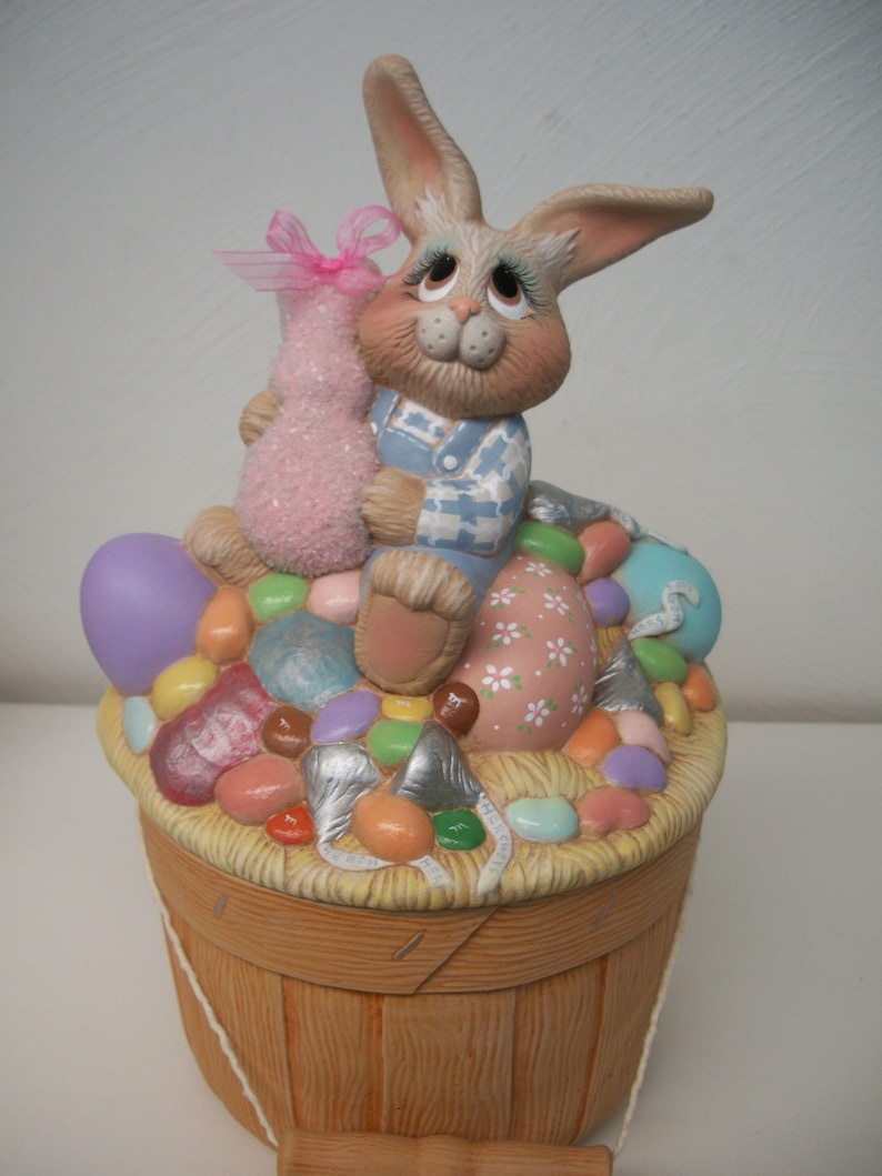 Ceramic Easter Bunny Basket Ceramic Easter Decoration - Etsy
