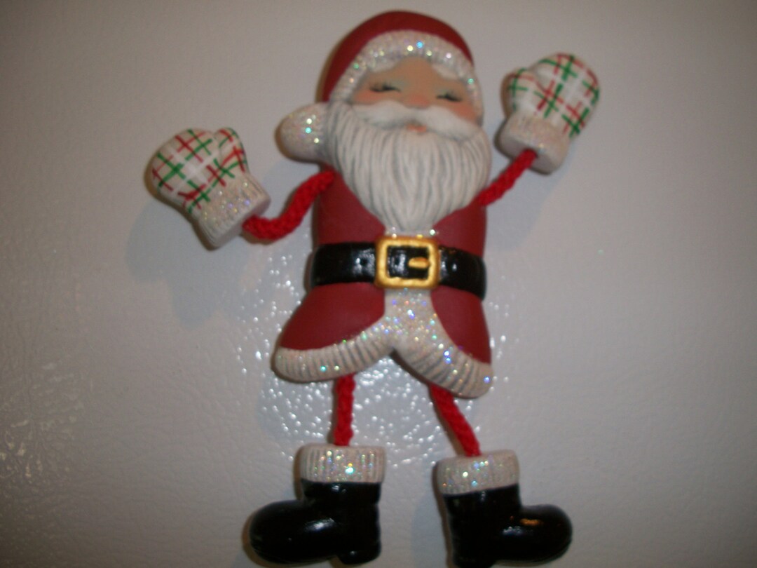 Ceramic Santa Refrigerator Magnet Christmas Decoration - Etsy