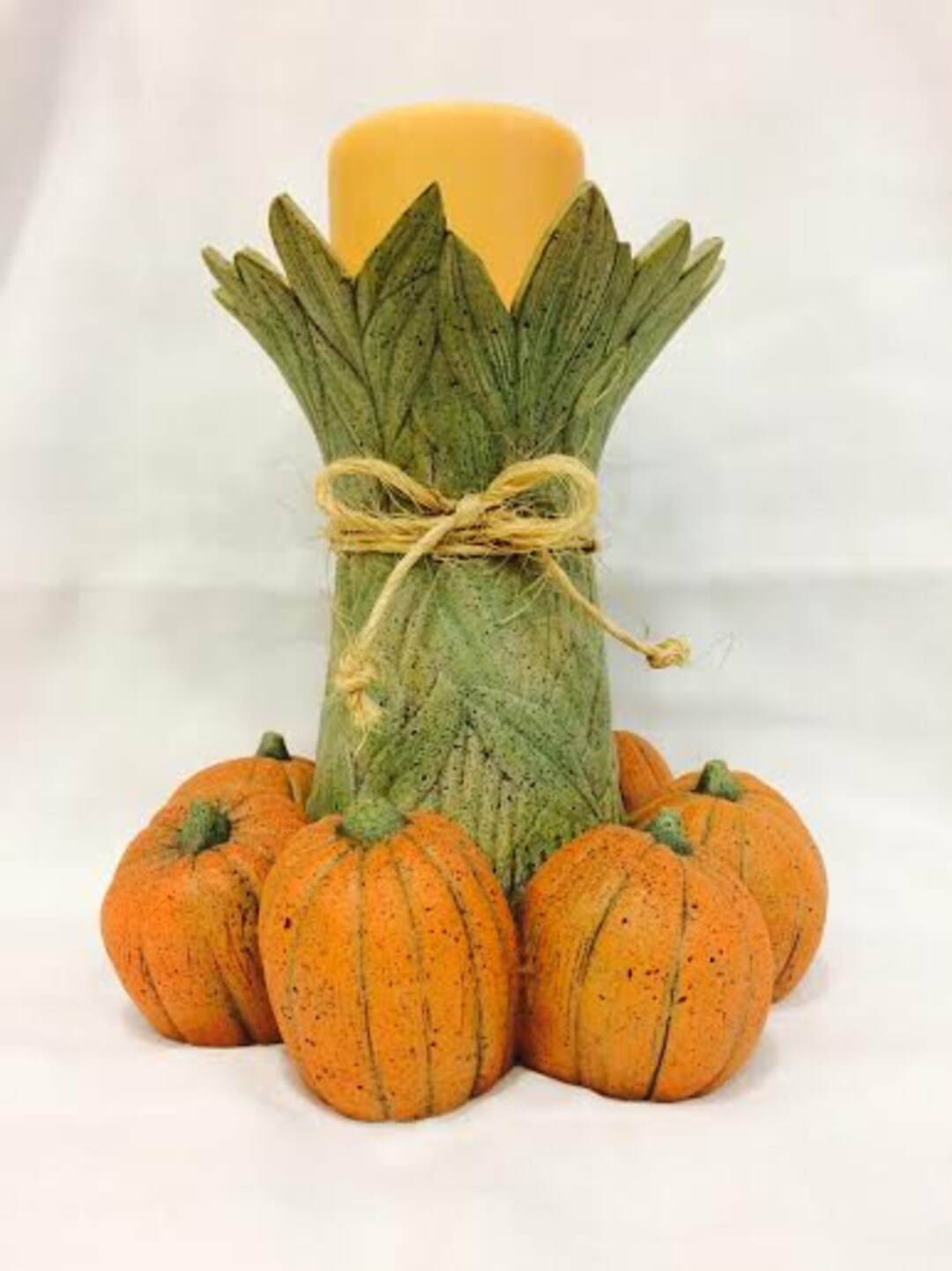 Ceramic Halloween,fall Corn Shock Candle Holder,candy Dish Halloween ...