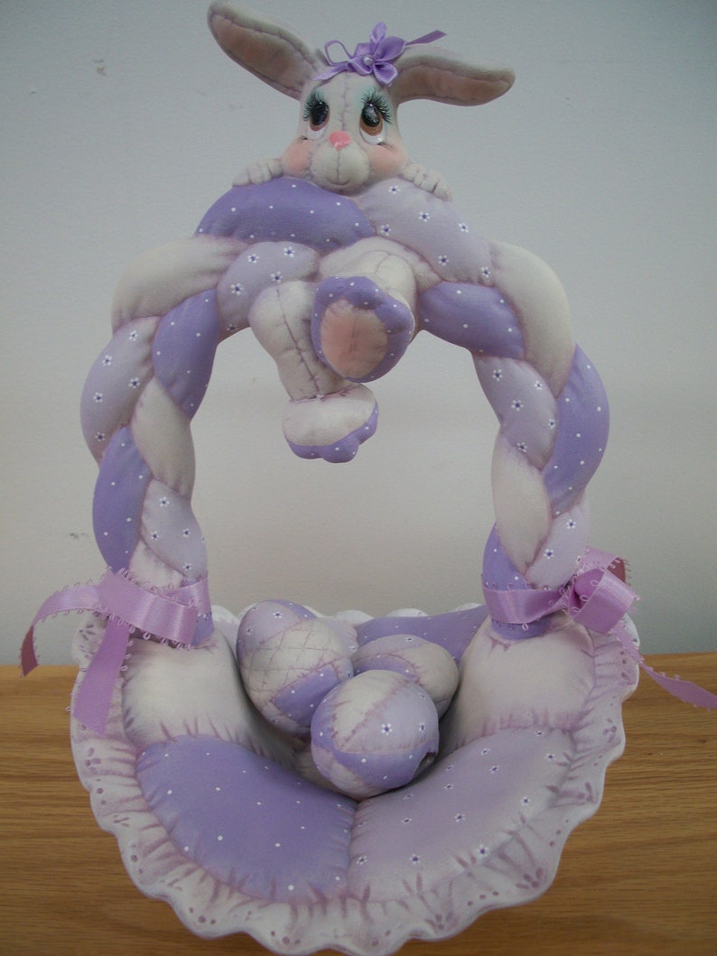 Ceramic Easter Bunny Easter Basket Easter Eggs Easter Decoration ...