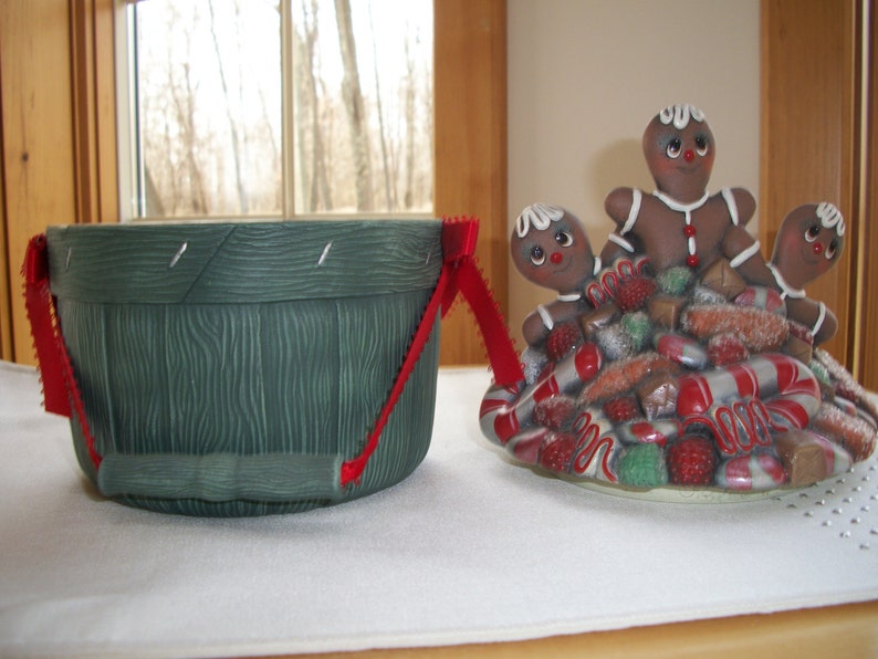 Ceramic Christmas Gingerbread Man, Christmas,candy Basket - Etsy