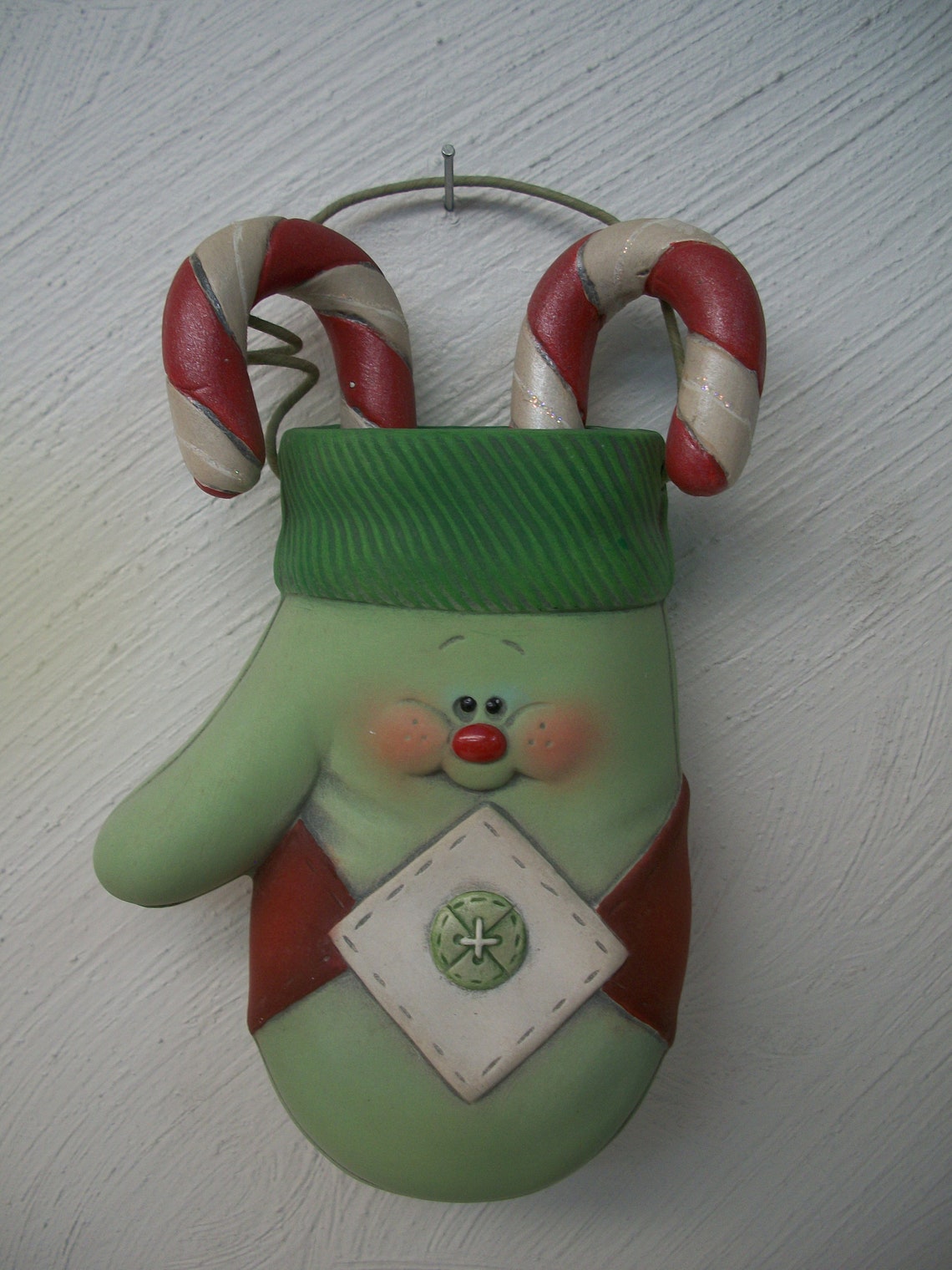 Ceramic Christmas Decorative Candy Canes - Etsy