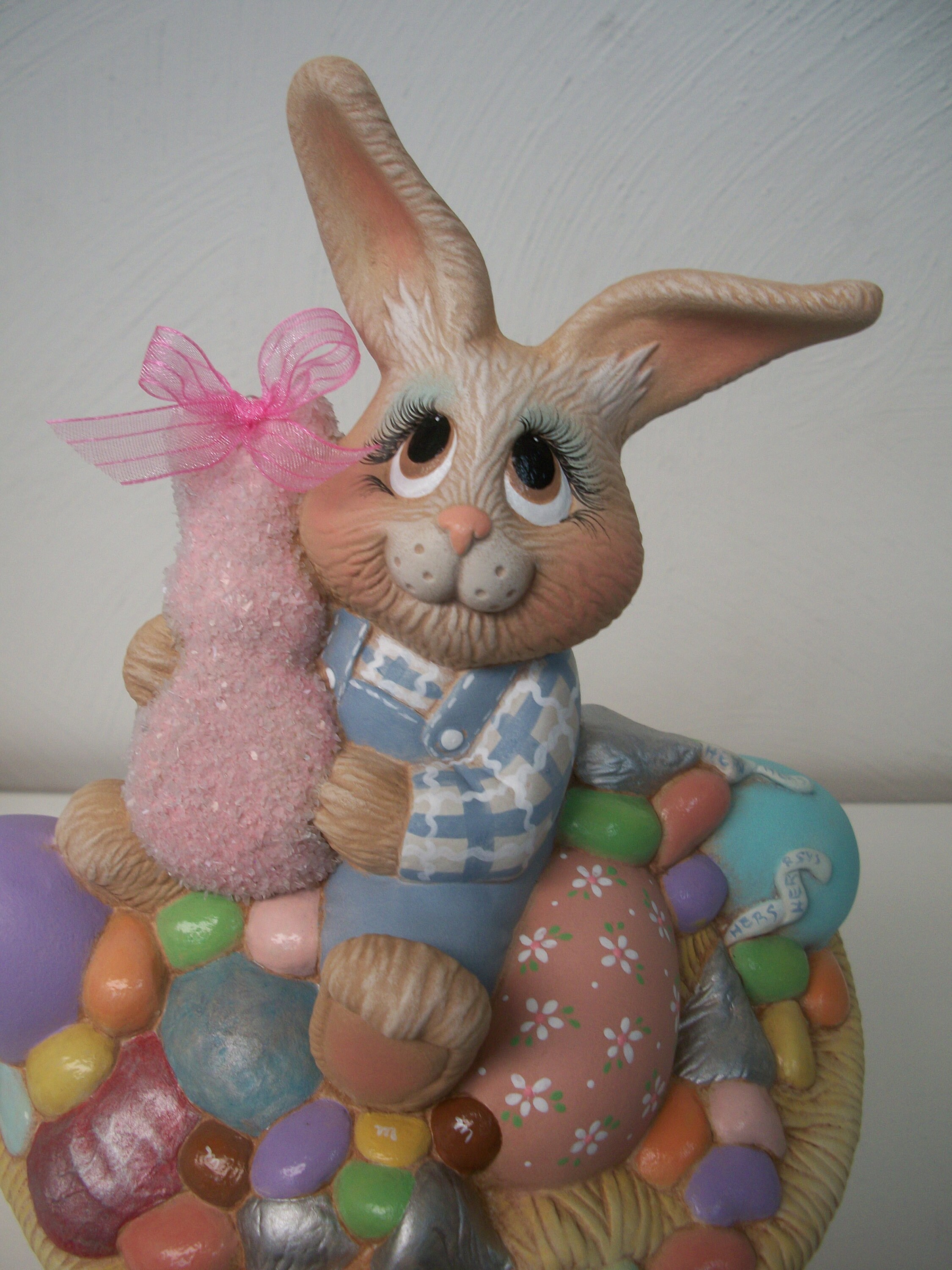 Ceramic Easter Bunny Basket Ceramic Easter Decoration | Etsy