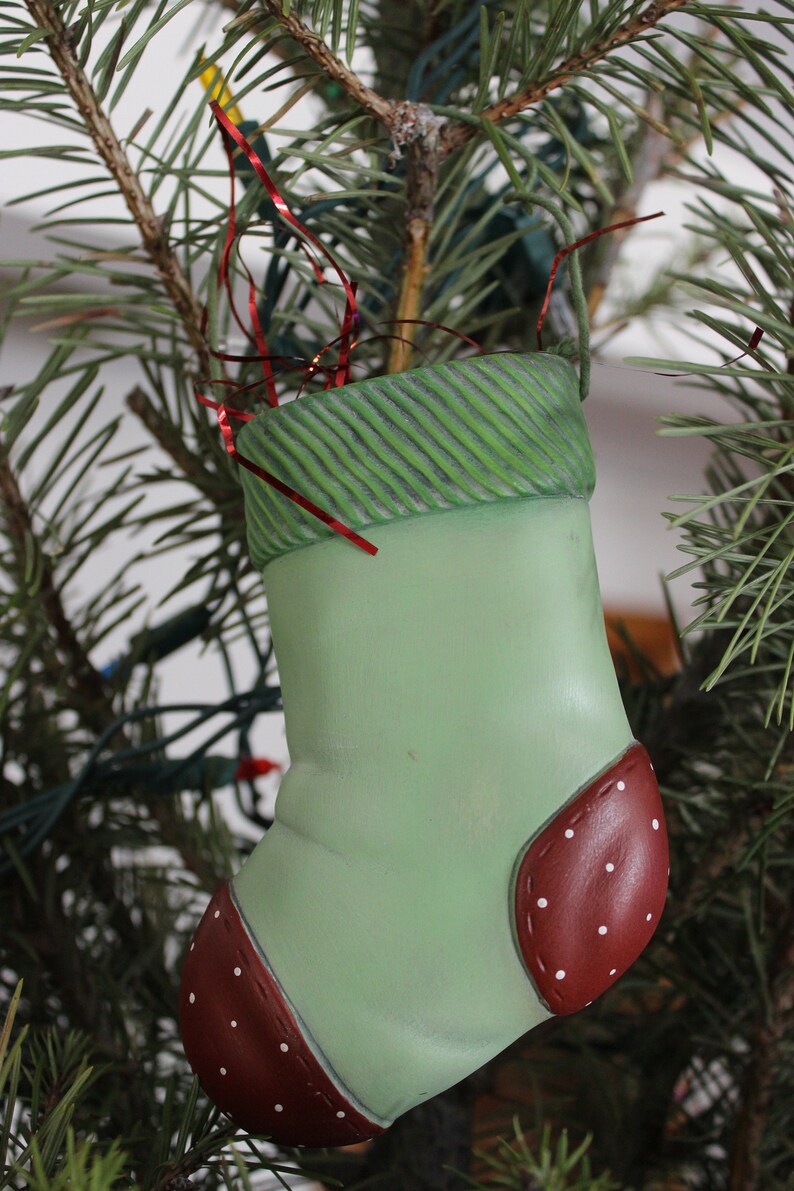 Ceramic Christmas Stocking Ornament Decoration - Etsy