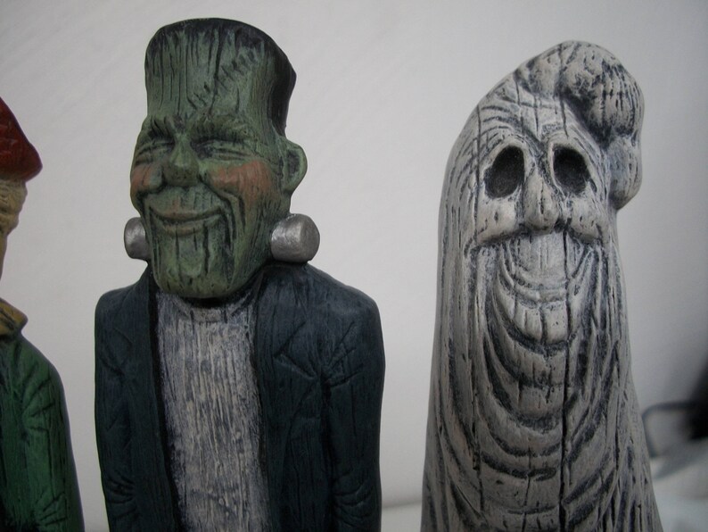 Ceramic Halloween Vampire,frankenstein,ghost,scarecrow Halloween ...