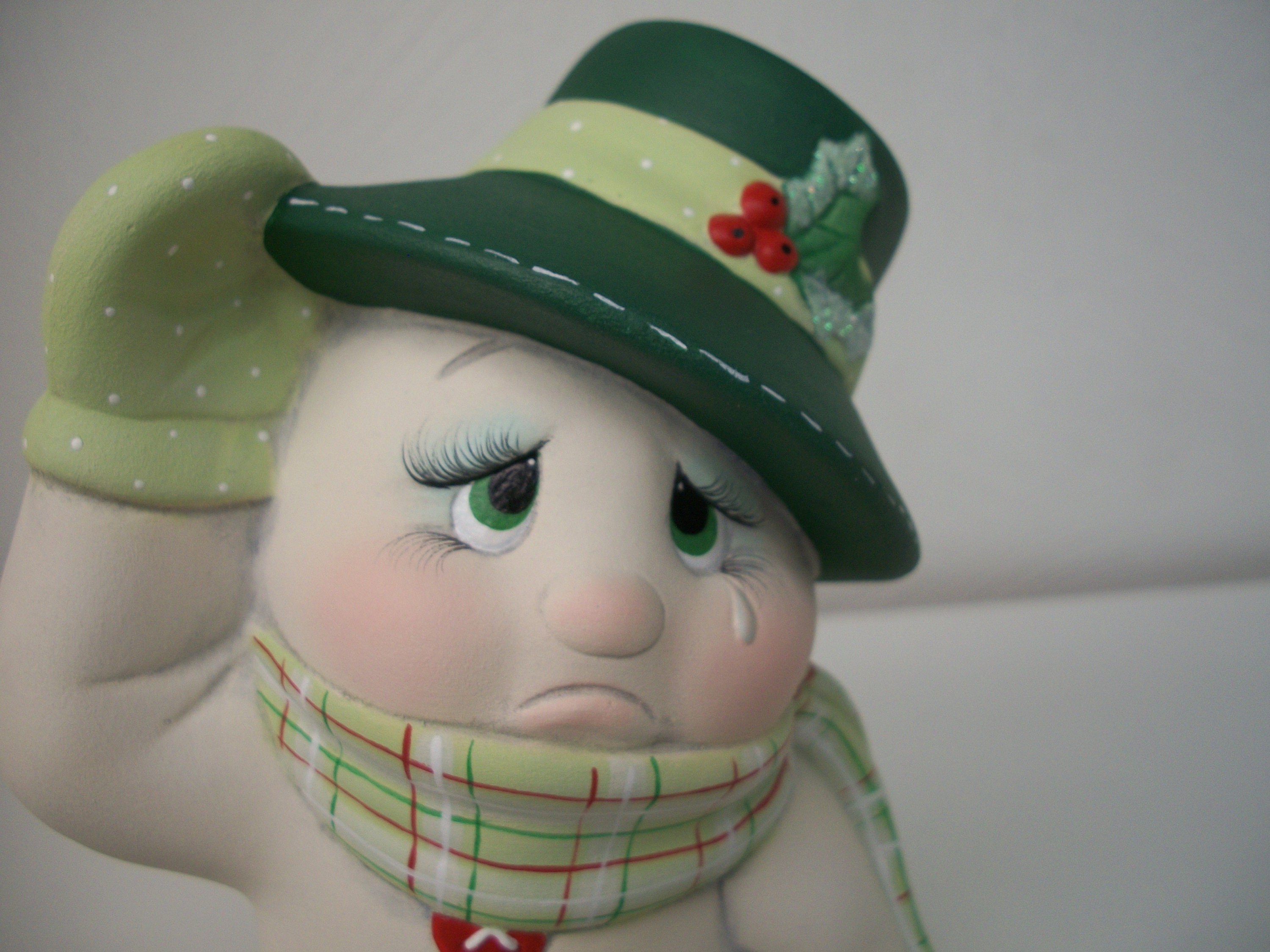 Ceramic Snowman Crying Ice Skater Christmas Decoration - Etsy