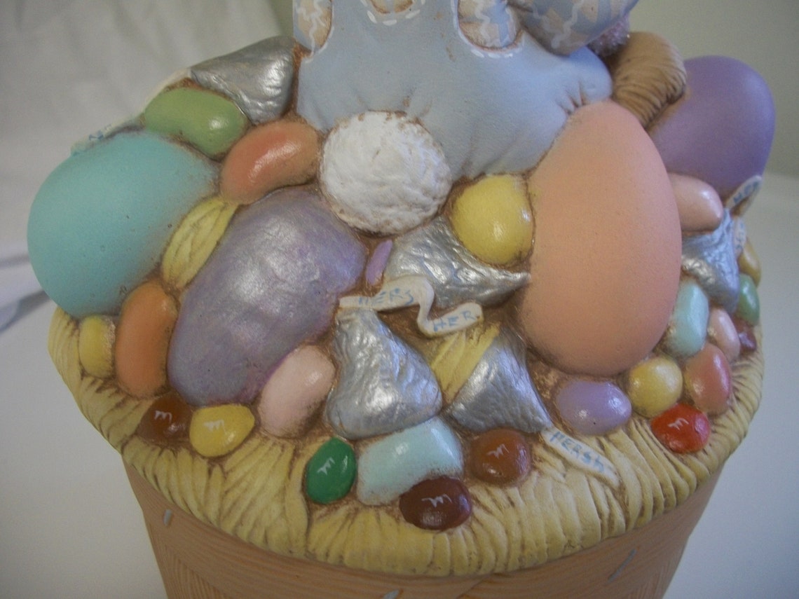 Ceramic Easter Bunny Basket Ceramic Easter Decoration - Etsy