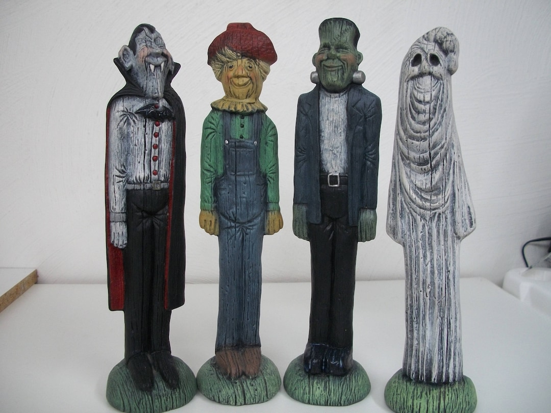 Ceramic Halloween Vampire,frankenstein,ghost,scarecrow Halloween ...