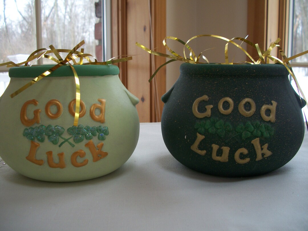 Ceramic St.patrick's Day Good Luck Pot Leprechaun St Patrick's Day ...
