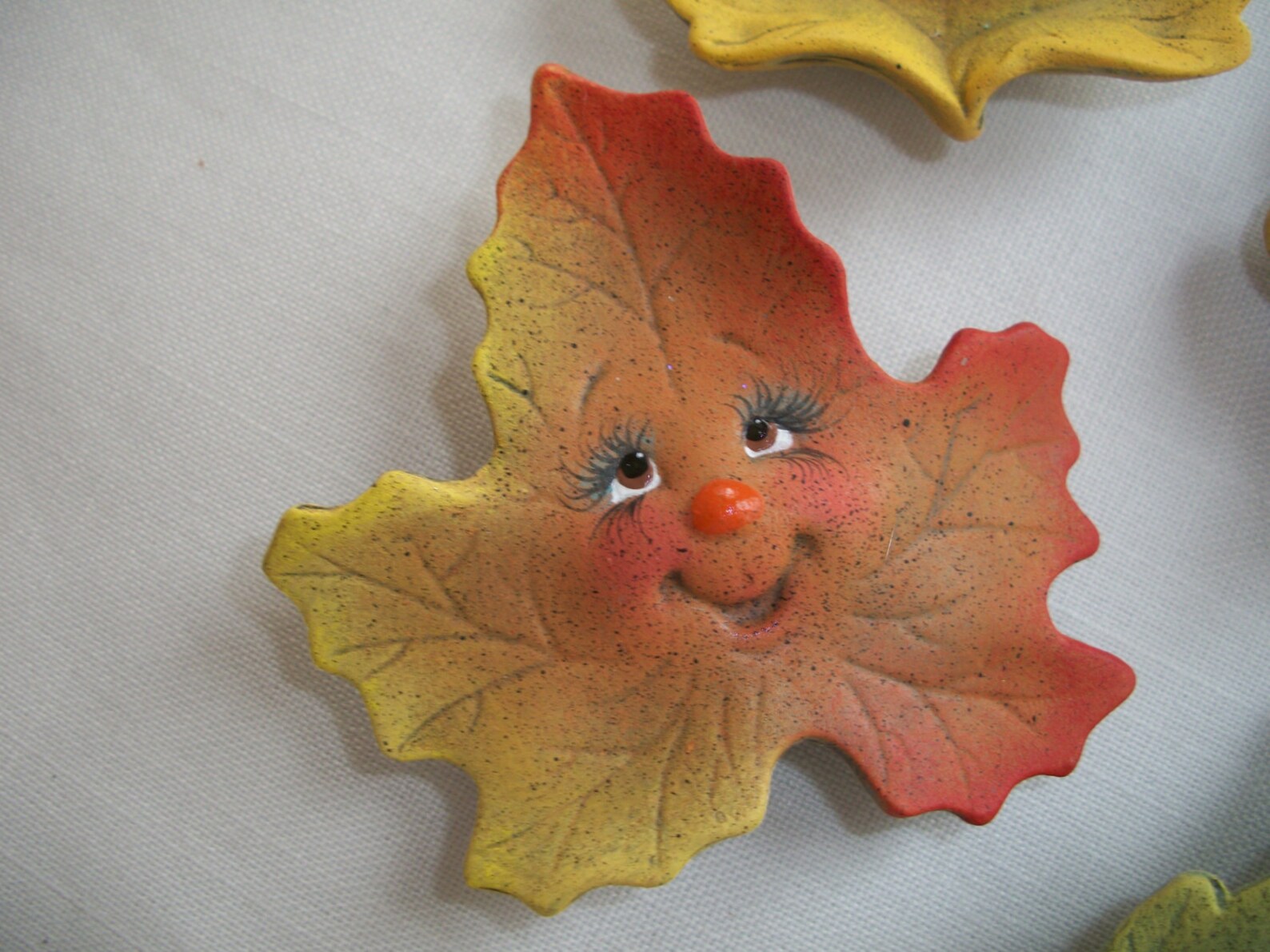 Ceramic Fall Leaf Refrigerator Magnets Set of | Etsy