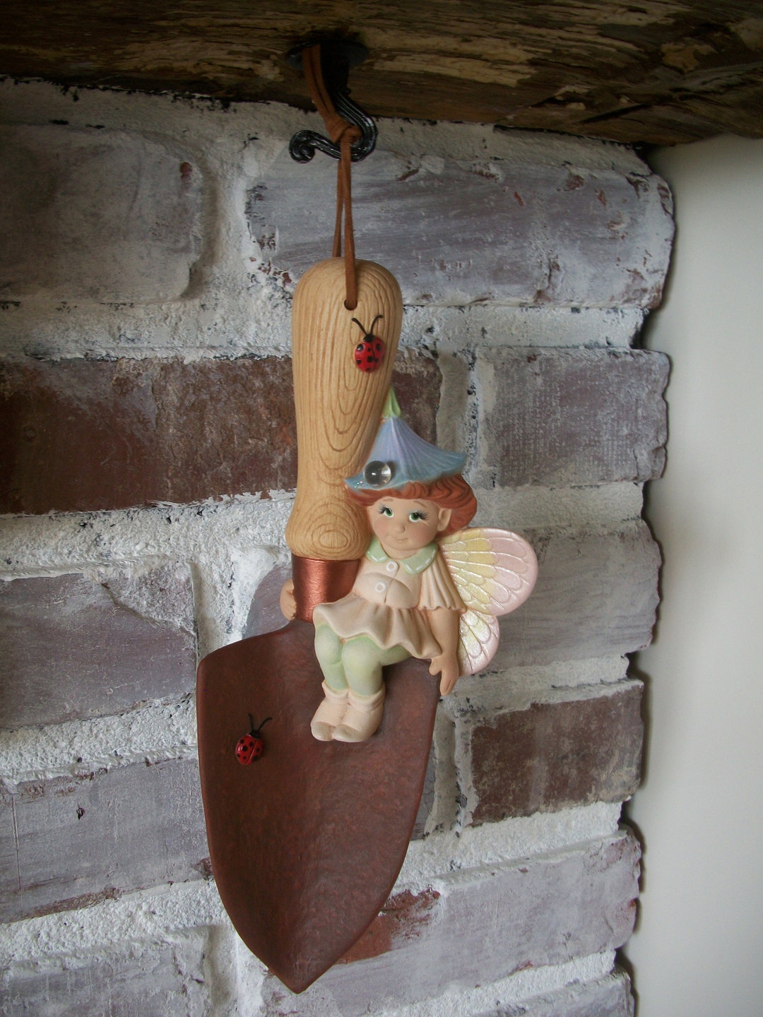 Ceramic Dew Drop Fairy on Trowel - Etsy