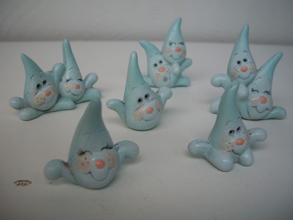 Ceramic Easterspring Decoration Raindrops Set of 6 Easter | Etsy