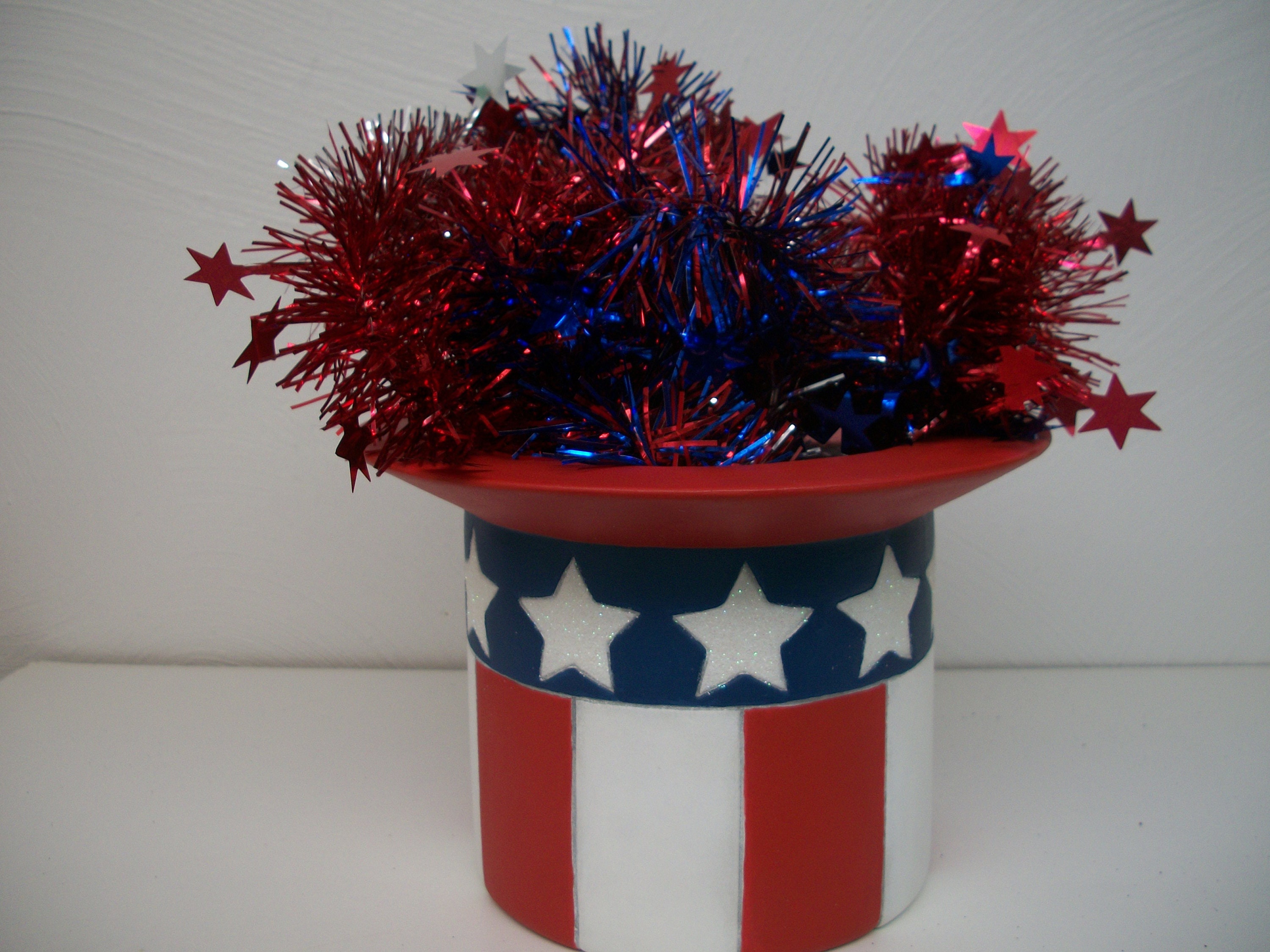 Ceramic USA 4th of July Patriot Uncle Sam Hat Ceramic Candy - Etsy