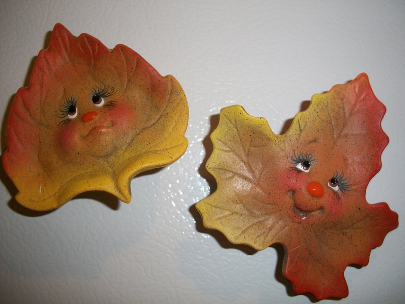 Ceramic Fall Leaf Refrigerator Magnetsset of 8 Halloweenfall | Etsy