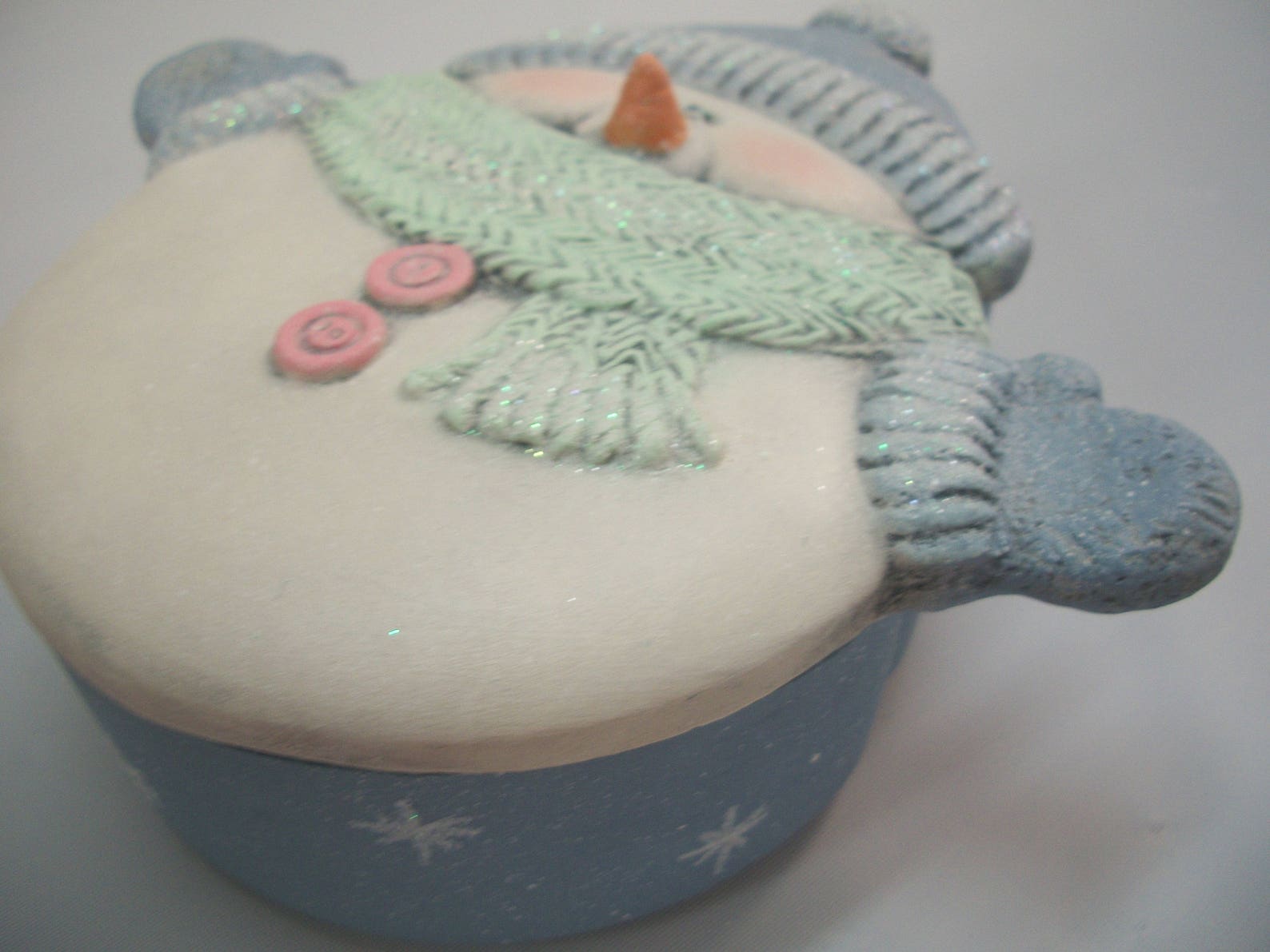 Ceramic Snowman Trinket Box Christmas Decoration - Etsy