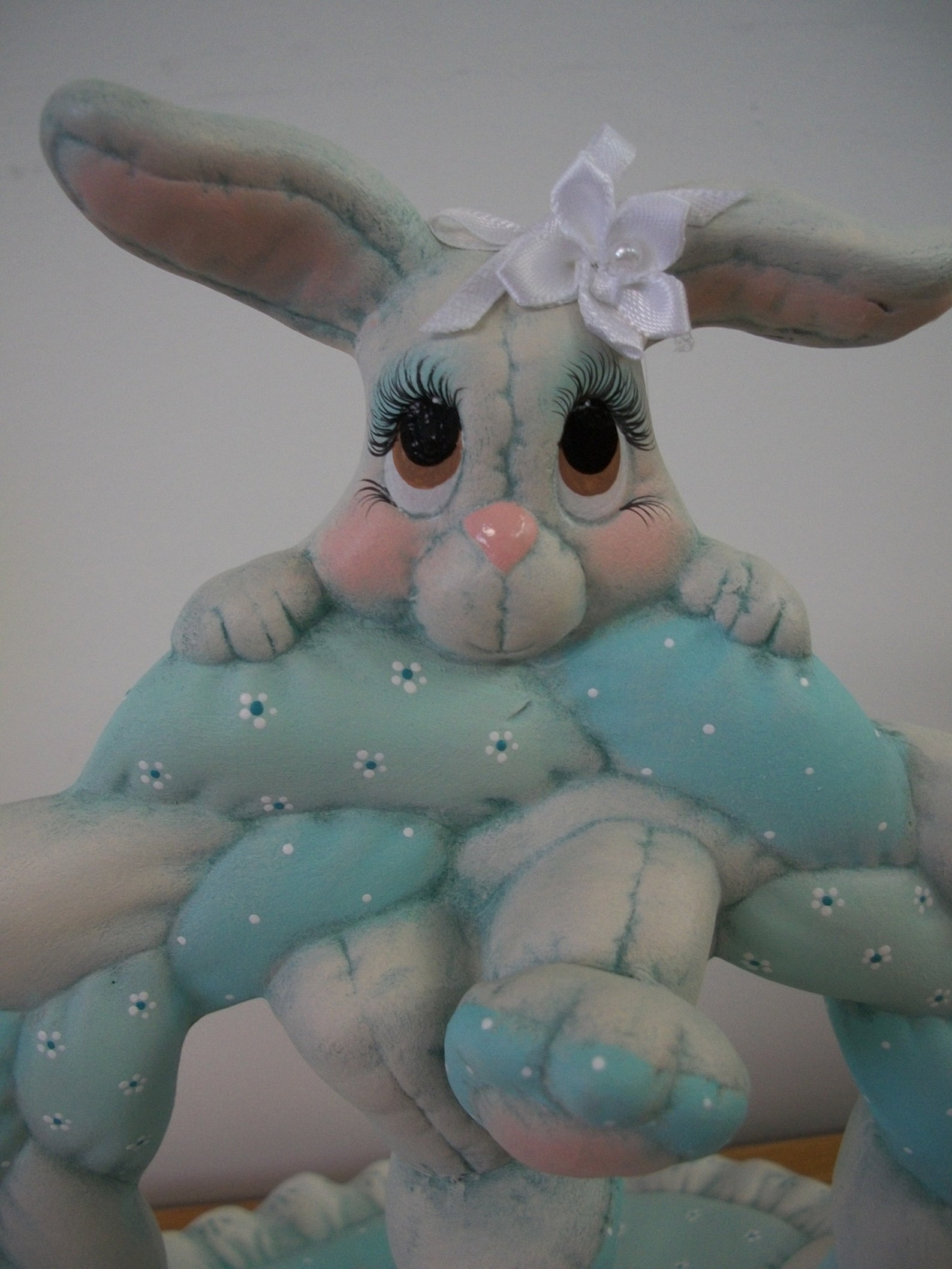 Ceramic Easter Bunny Easter Basket Easter Eggs Easter Decoration ...