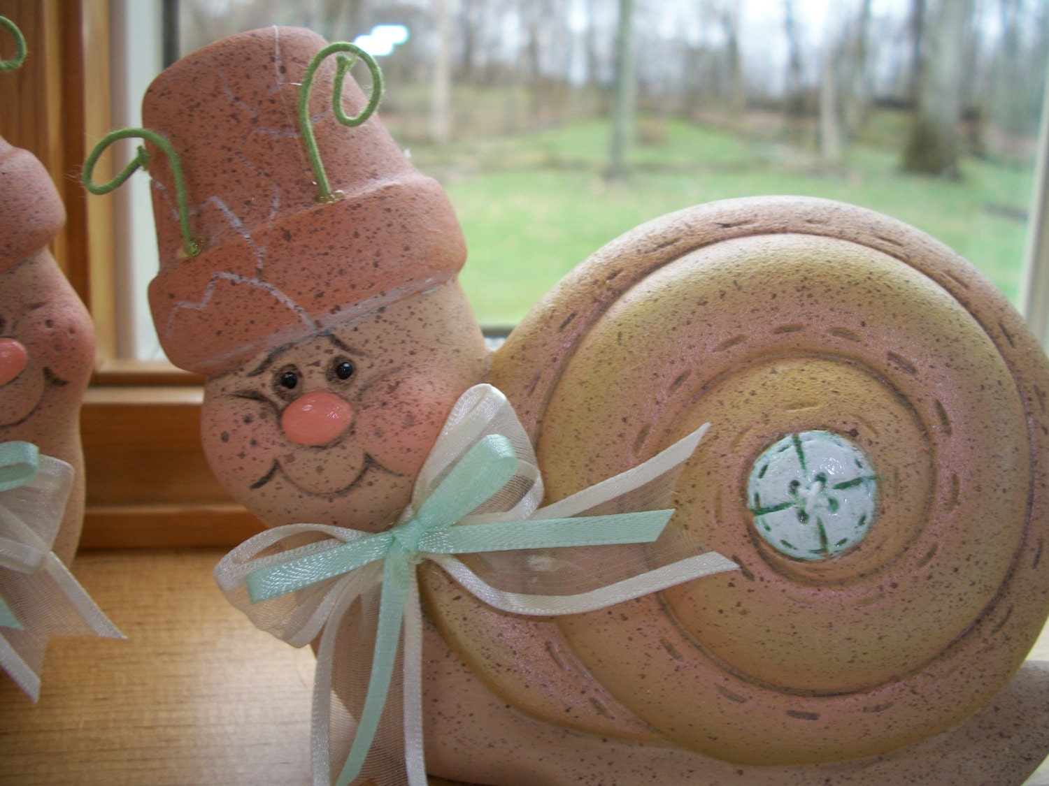 Ceramic Snails Crackpot Garden Snails Set of Two - Etsy