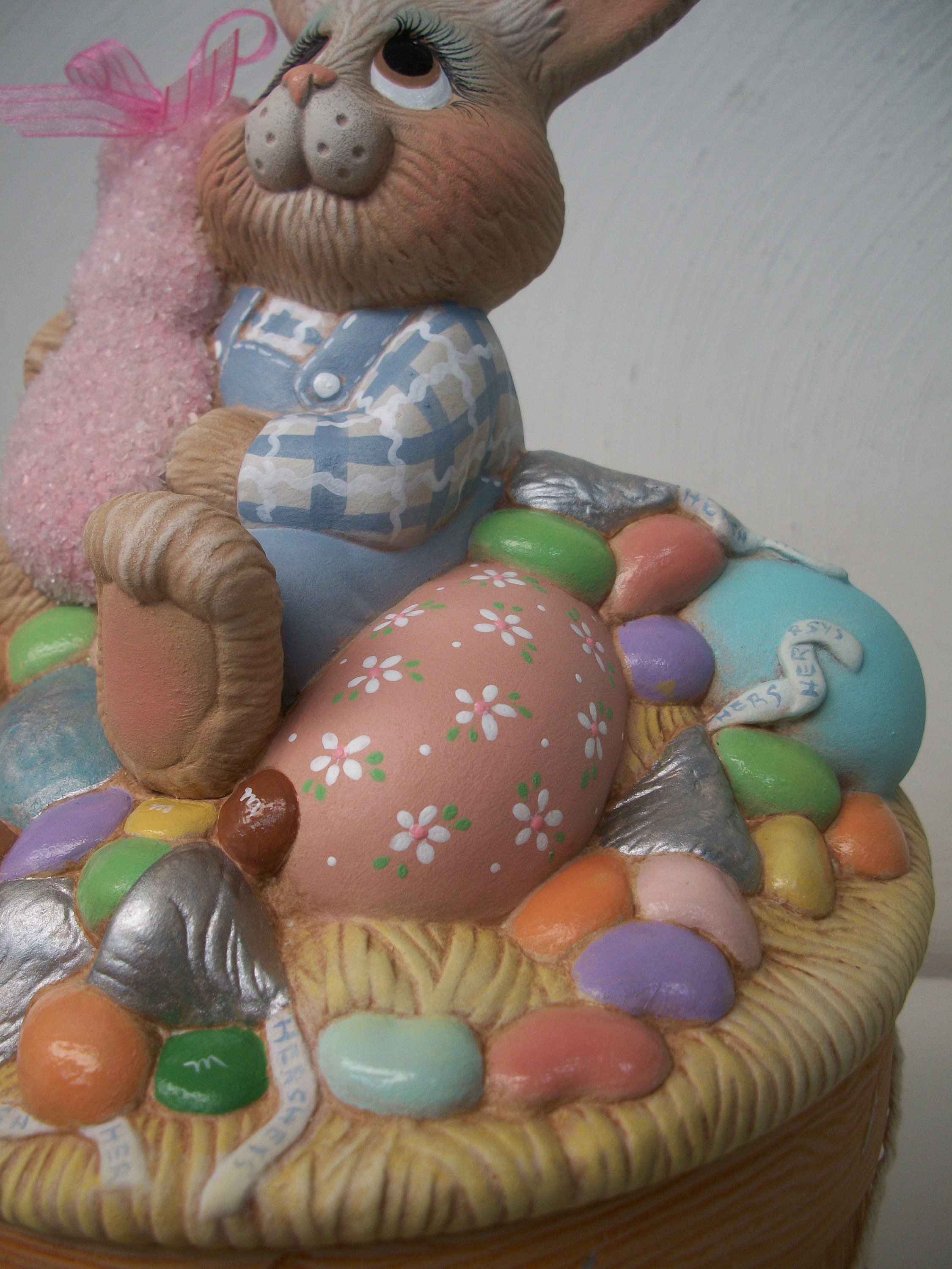 Ceramic Easter Bunny Basket Ceramic Easter Decoration - Etsy