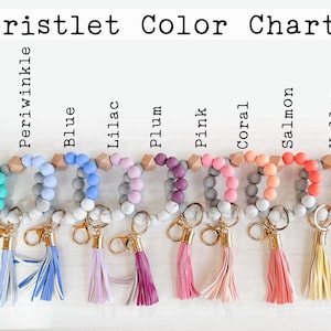 Customized Bead Wristlet, Tassel Keychain, Keychain Wristlet ...