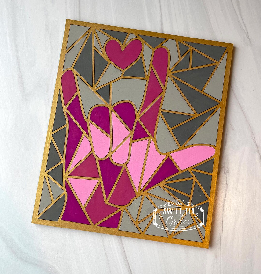 I Love You Hand, DIY Kit, Sign Language, Craft Project, Girls Night ...