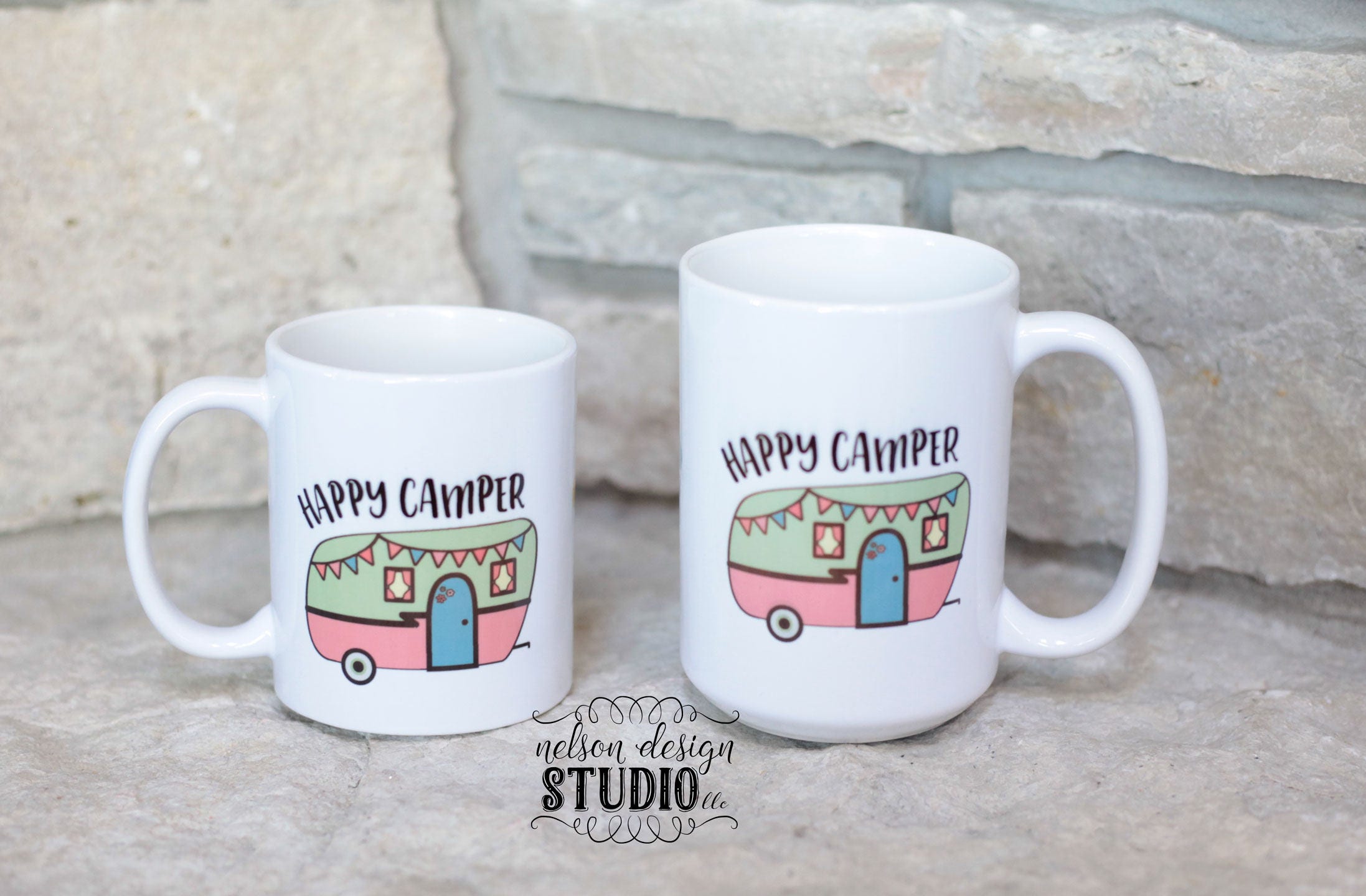 Coffee Cup Mug Happy Camper Camping Explore Outdoors - Etsy