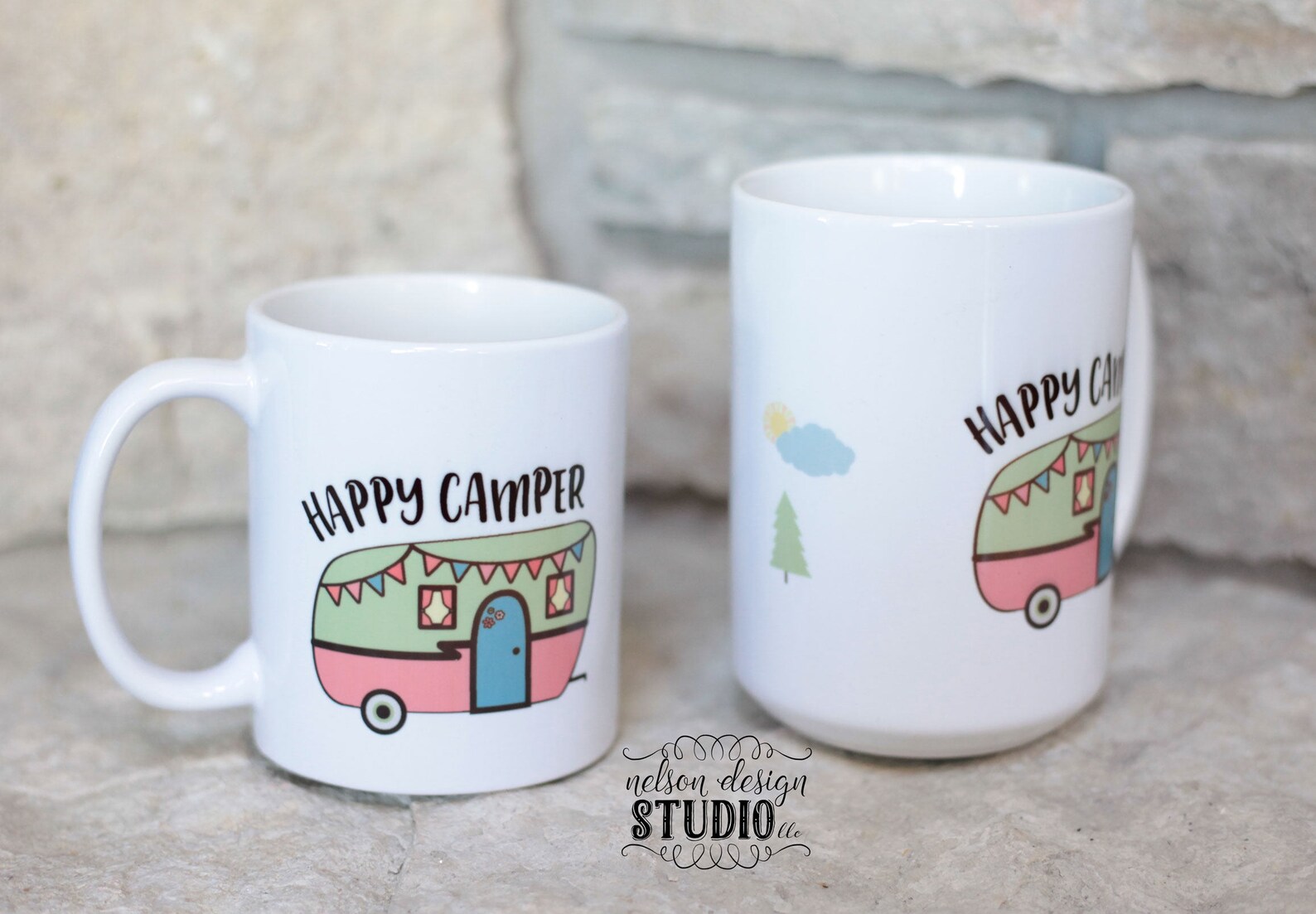 Coffee Cup Mug Happy Camper Camping Explore Outdoors - Etsy