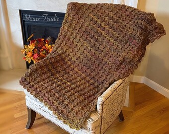 Hand Knit Throw - Etsy