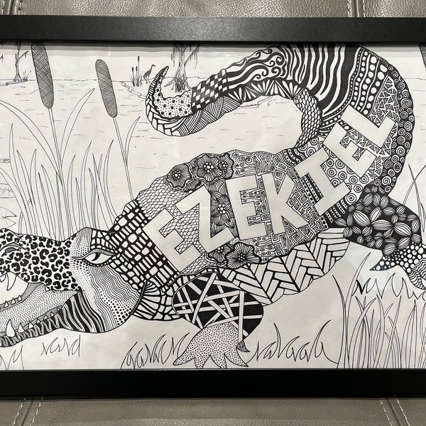 Zentangle Name Art - Etsy