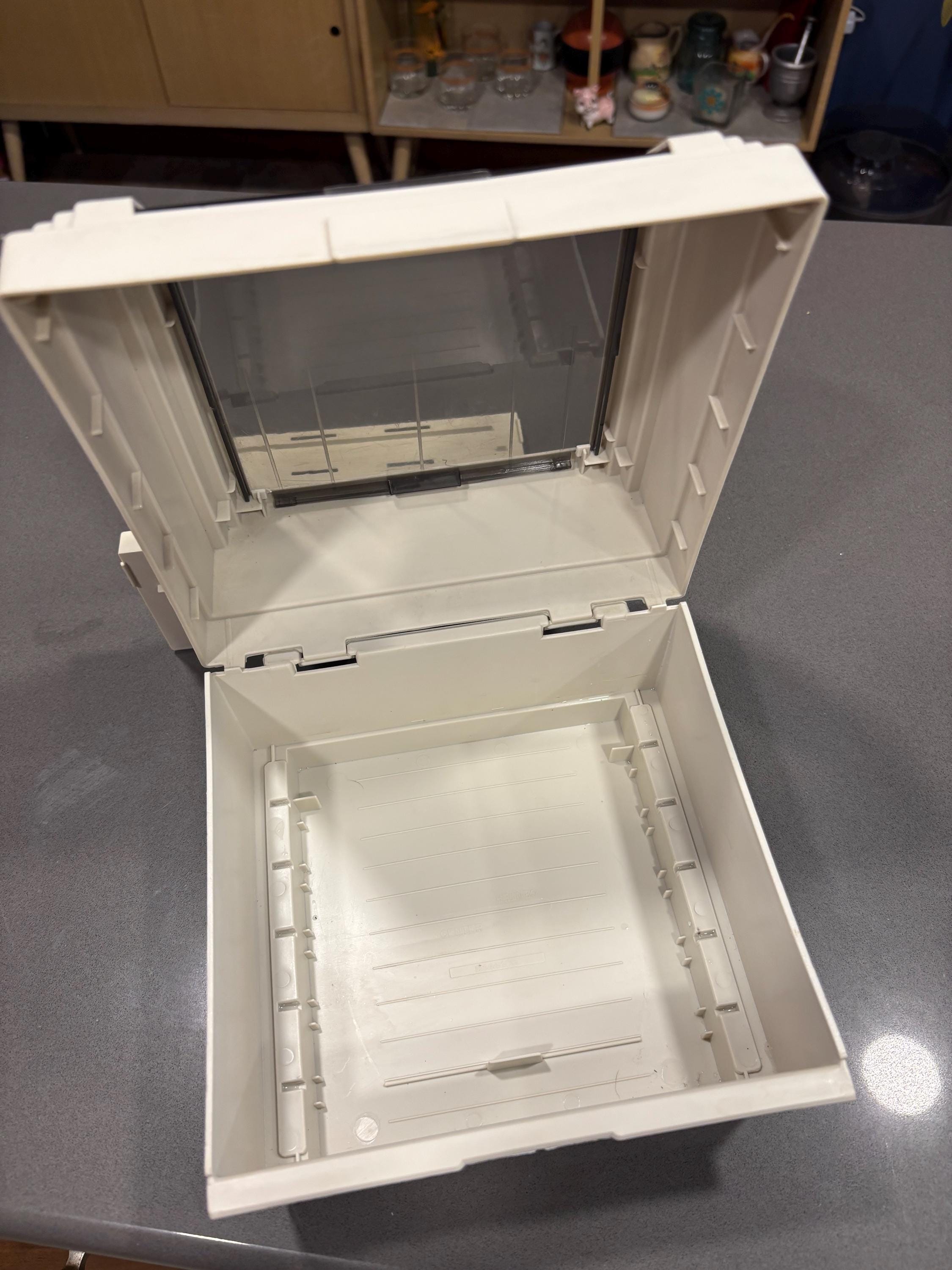 MEMOREX 1980s Floppy Disk Storage Holder/computer Disk Container Box W ...