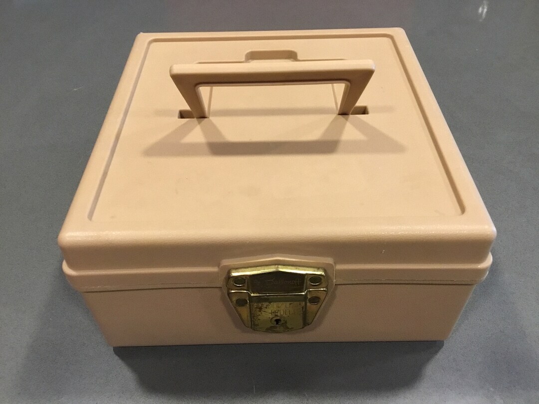 Lock Box-file Box& Key-tan Plastic 1960 1970s PORTA FILE by Ballonoff ...
